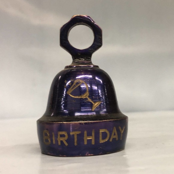 unbrand | Accents | Vintage Small Brass Sarna Birthday Bell Brass ...